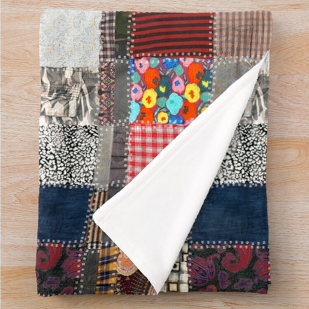 Couverture patchwork graphique • Mille et une couverture